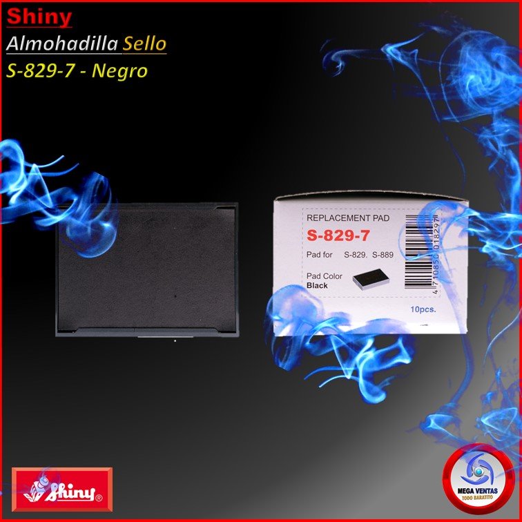 🔴 ALMOHADILLA SHINY S-829 NEGRA - Sellos Shiny Ecuador 🔴