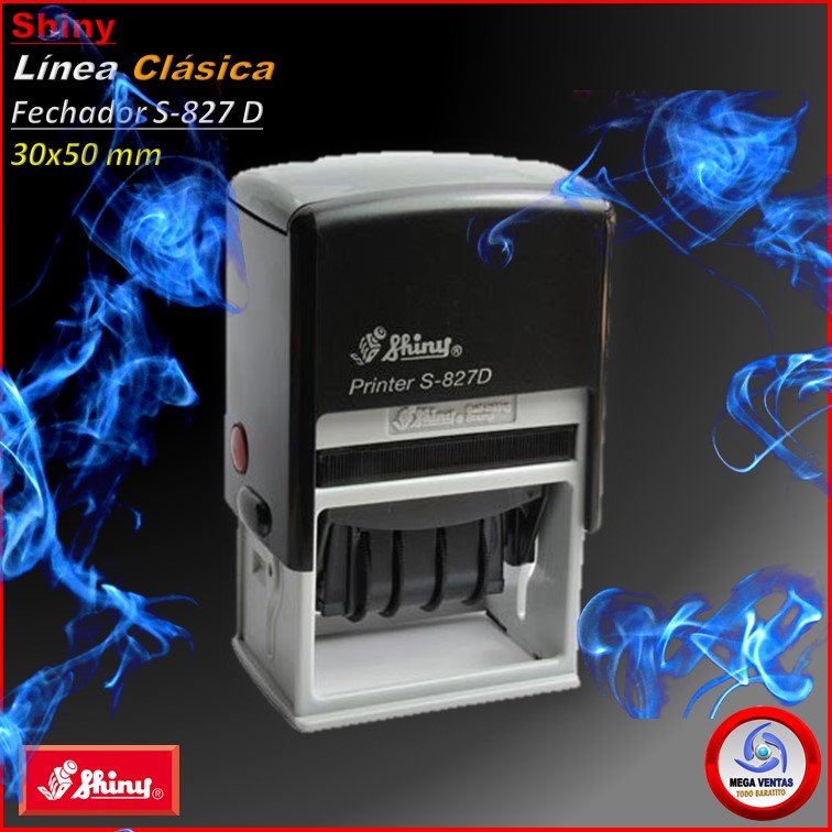 🔵 FECHADOR SHINY S-827D 30X50mm. - Sellos Shiny Ecuador