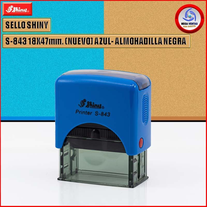 🟣 SELLO SHINY S-843 AZUL - Sellos Shiny Ecuador 🟣