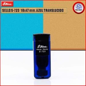SELLO SHINY S-723 18X47mm. AZUL TRANSLUCIDO - 🟣