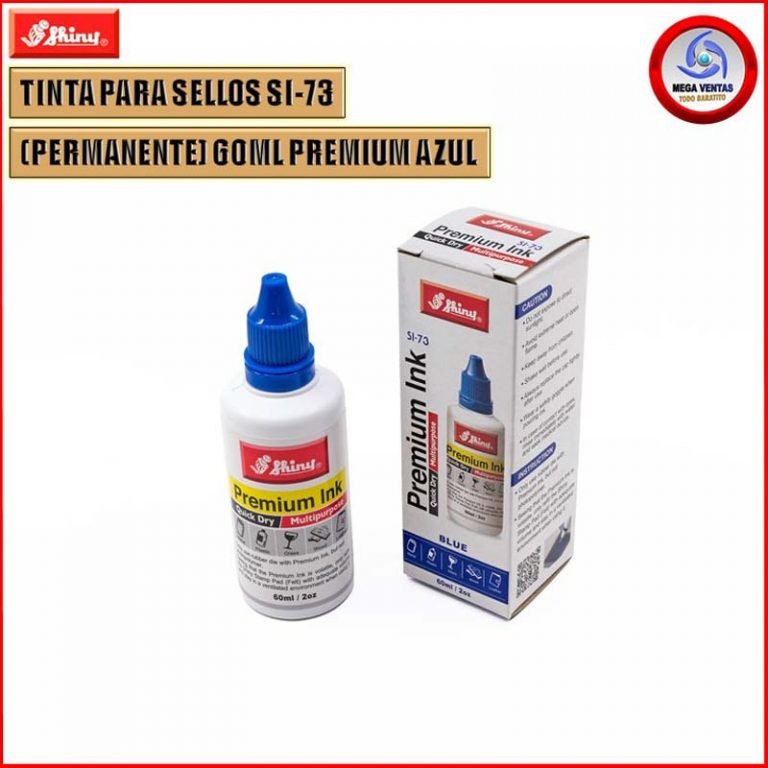 🟣 TINTA SHINY AZUL SI-73 60ML - Sellos Shiny Ecuador 🟣