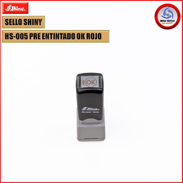SELLO SHINY HS-005 PRE ENTINTADO OK ROJO - Sellos Shiny Ecuador